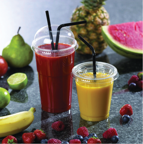 1000 x 12oz Clear Plastic Smoothie Cups for Dessert Parlour Milkshake ...