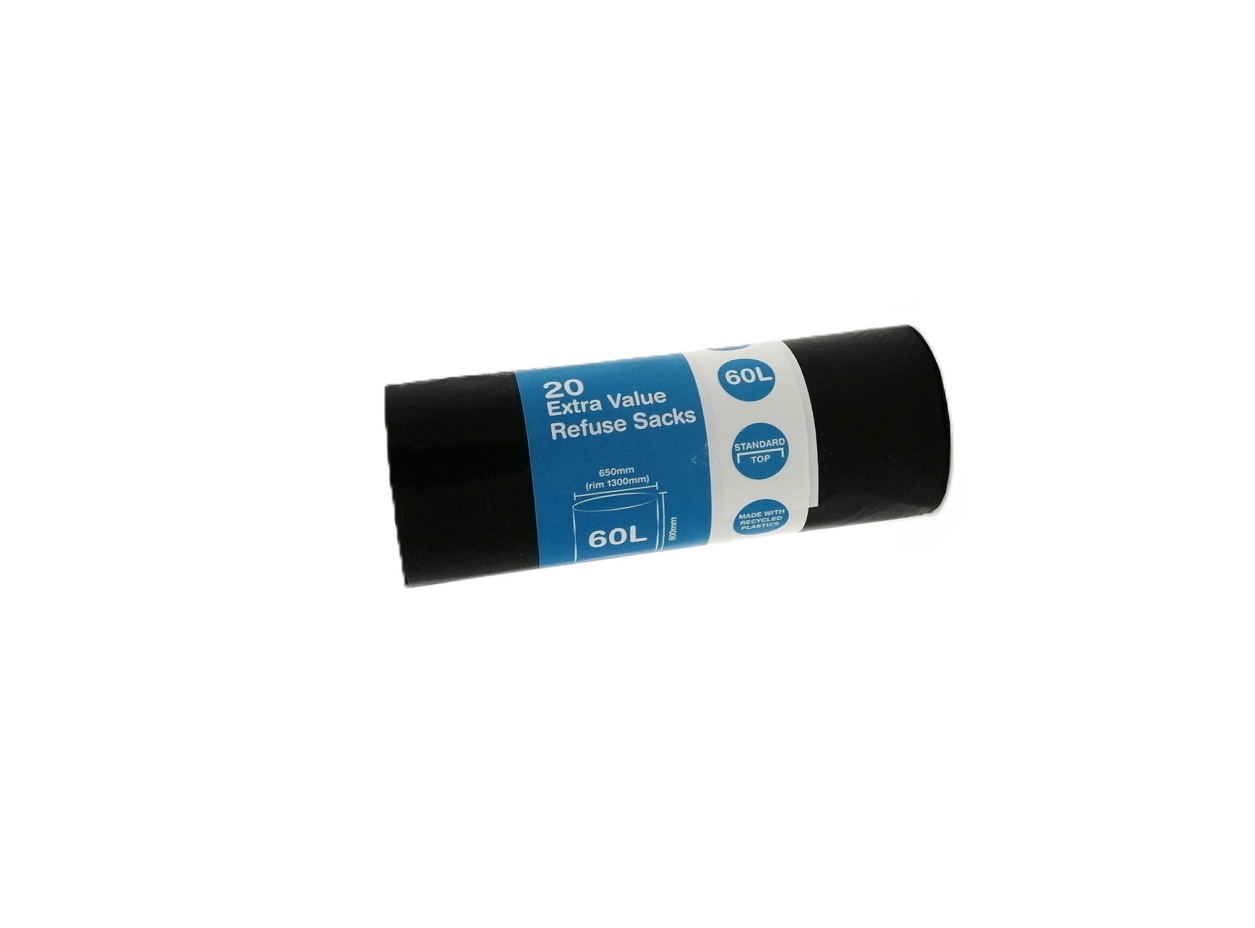 (20 Bags per roll) Black Bin Liner Rolls | L-Pack – LPack.co.uk