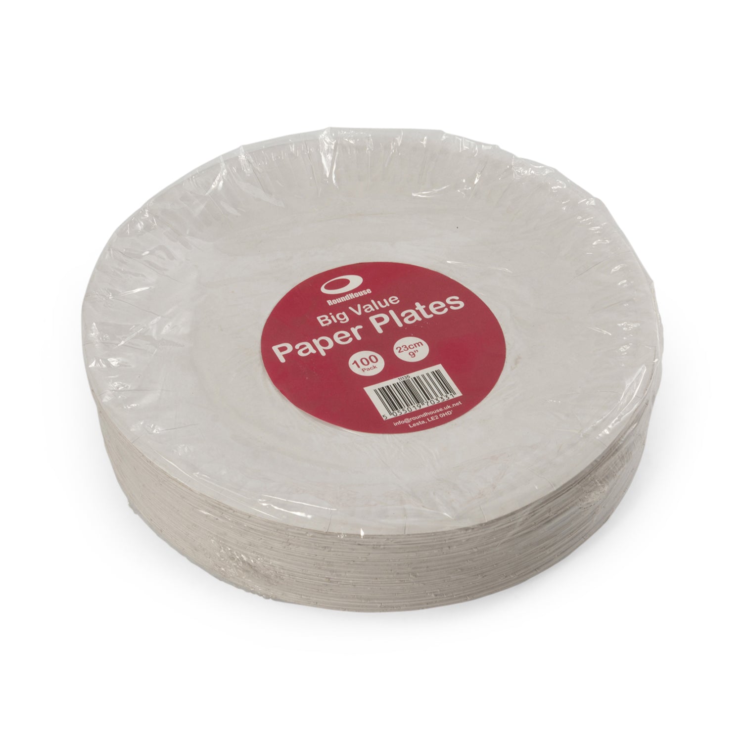(100 Per Pack) 9" (225mm) Round Paper Plates | L-Pack – LPack.co.uk