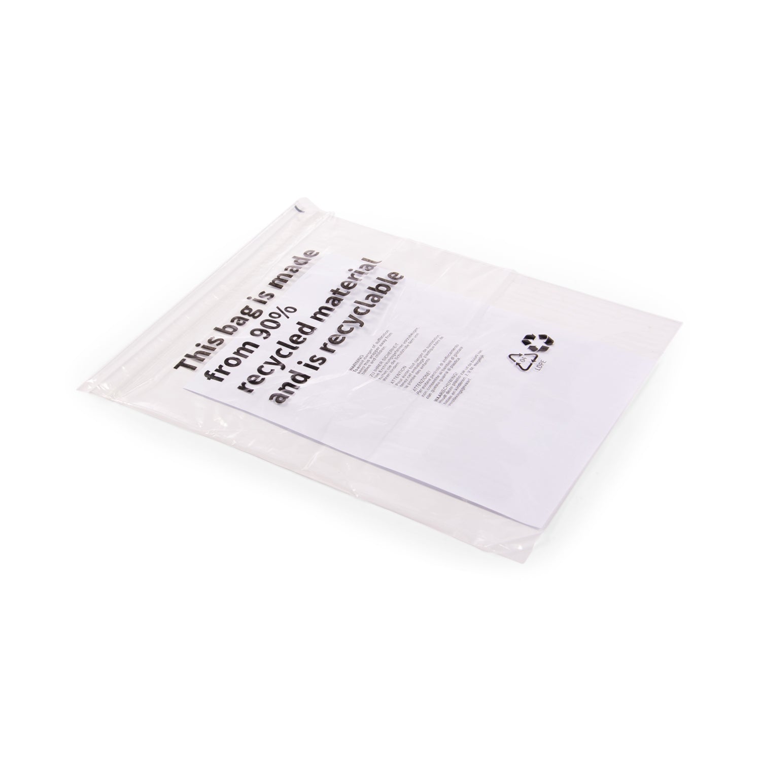 12" x 15"+1.5" Clear Polybags With Resealable Self | L-Pack – LPack.co.uk
