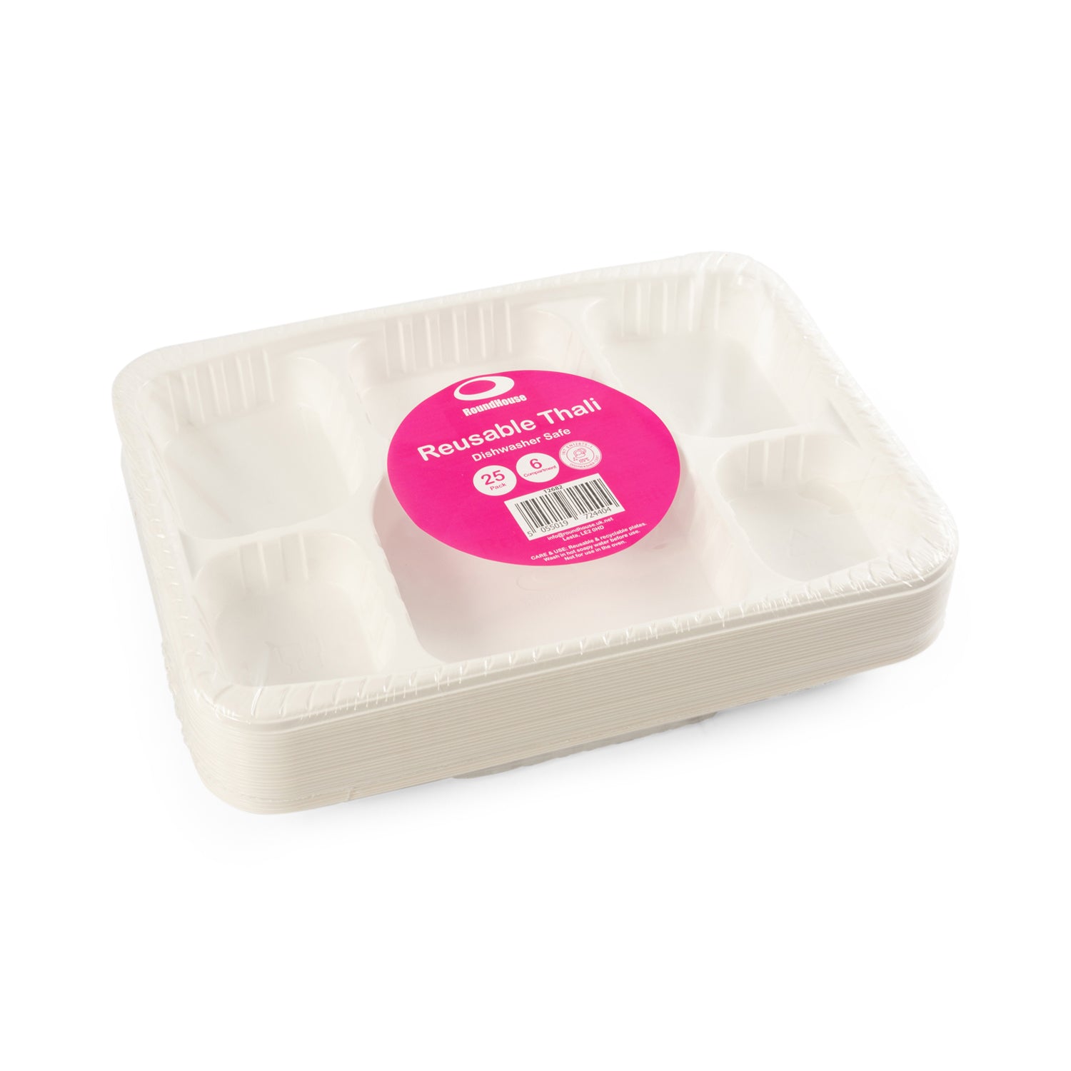 200 pcs Thali Plastic Disposable Plates | L-Pack – LPack.co.uk